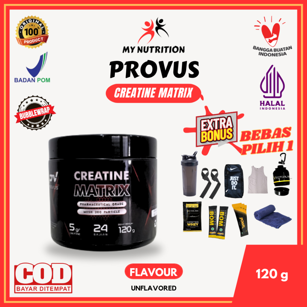 Jual Provus Creatine Matrix 300 gram (60 Serving) & 120 gram (24 ...