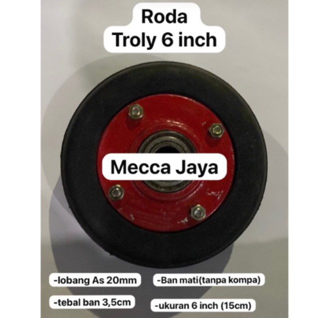 Jual Roda troly ukuran 6 inch // Roda troli ukuran 6 inch // Roda ...