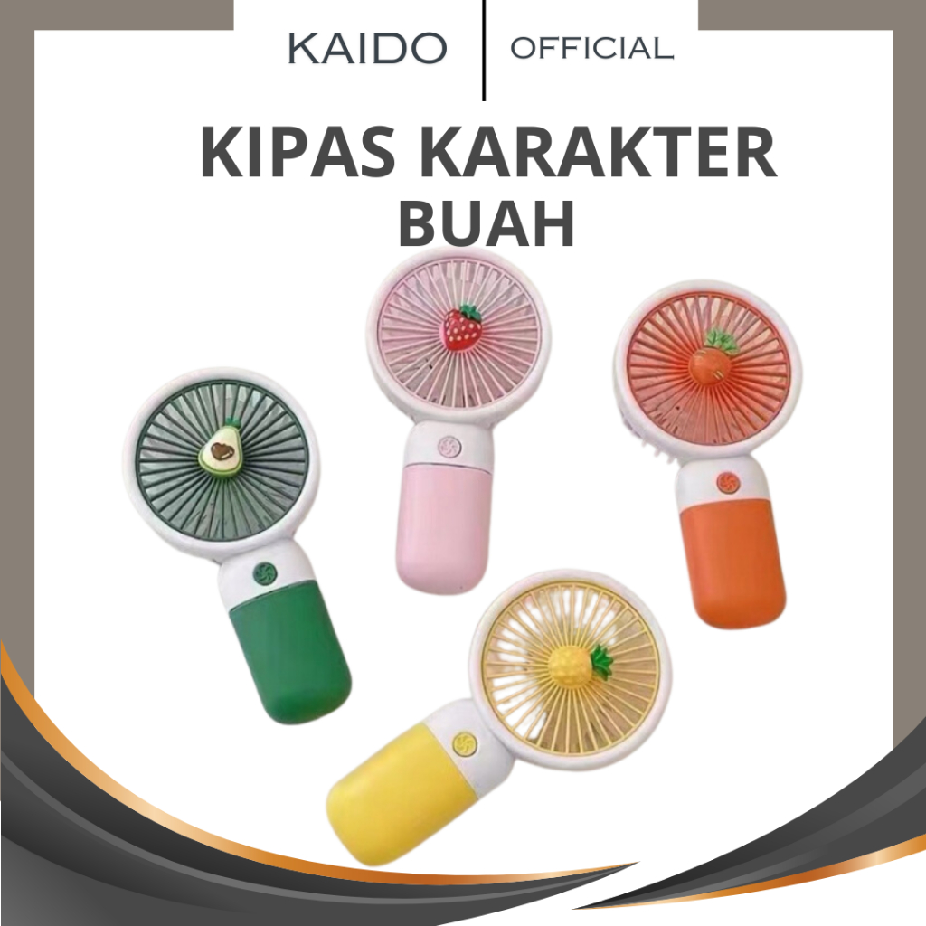 Jual Kipas Angin Mini Portable BUAH Kipas Angin USB Genggam Karakter ...
