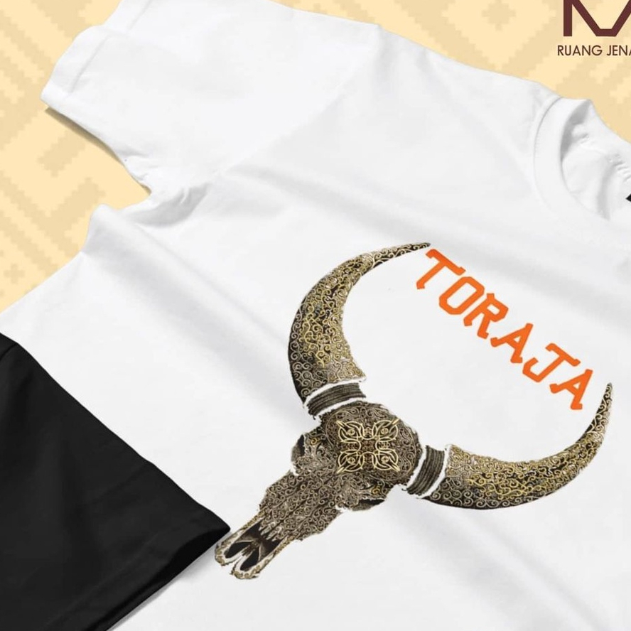 Jual KAOS TORAJA MOTIF TANDUK TEDONG TENGKORAK SKULL | Shopee Indonesia