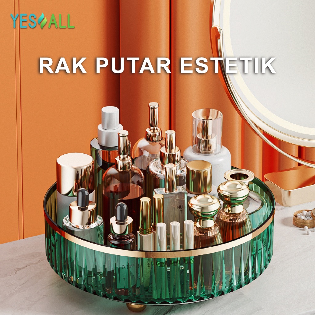 Jual YESALL Rak Putar Ivory - Kotak Penyimpanan Rack Kosmetik Wadah ...