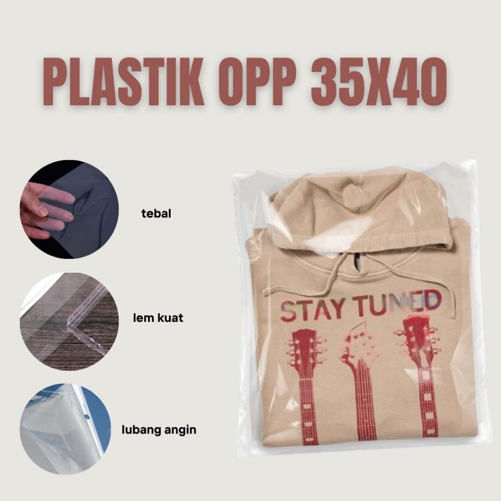 Jual Plastik OPP 35x40 Bening Transparan Besar Bungkus Packing Baju ...
