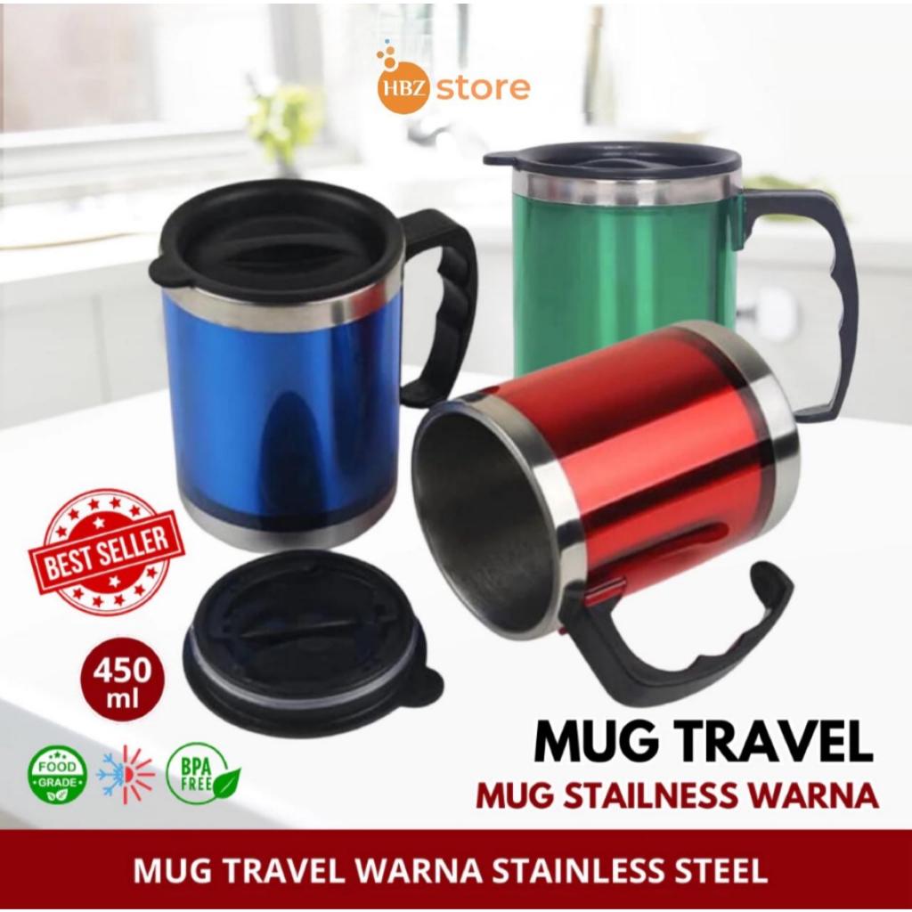 Jual MUG TERMOS GELAS CANGKIR STAINLESS STEEL 450ML TAHAN PANAS ...