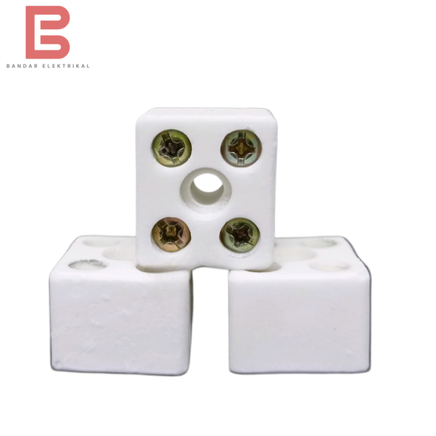 Jual TERMINAL BLOCK BLOK KERAMIK 2W5H-10A 2 POLE MERK FORT | Shopee ...