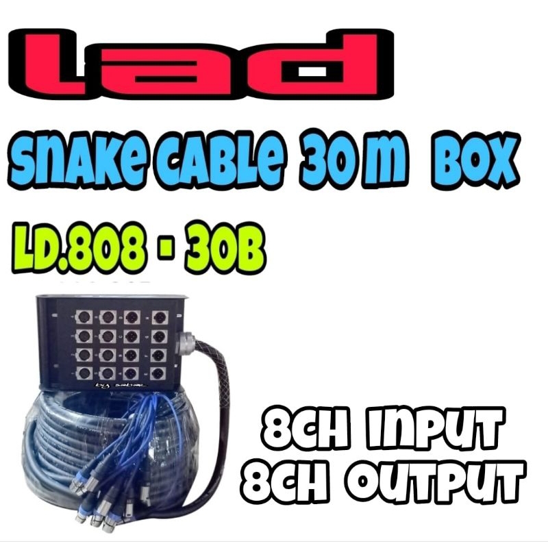 Jual kabel Snake 8 channel input 8 channel Output Plus box panjang 30 ...