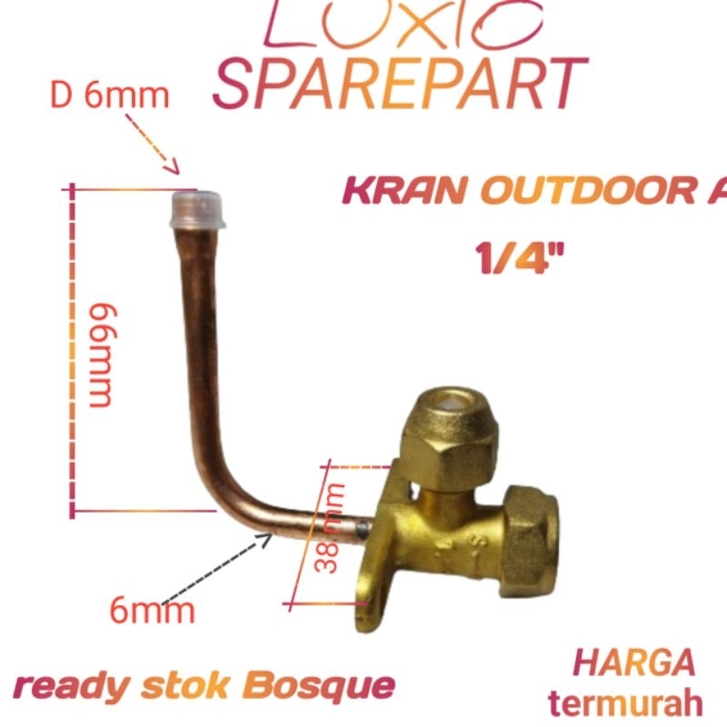 Jual KRAN OUTDOOR AC R22 1 SET UKURAN 1/4 / KRAN VALVE | Shopee Indonesia