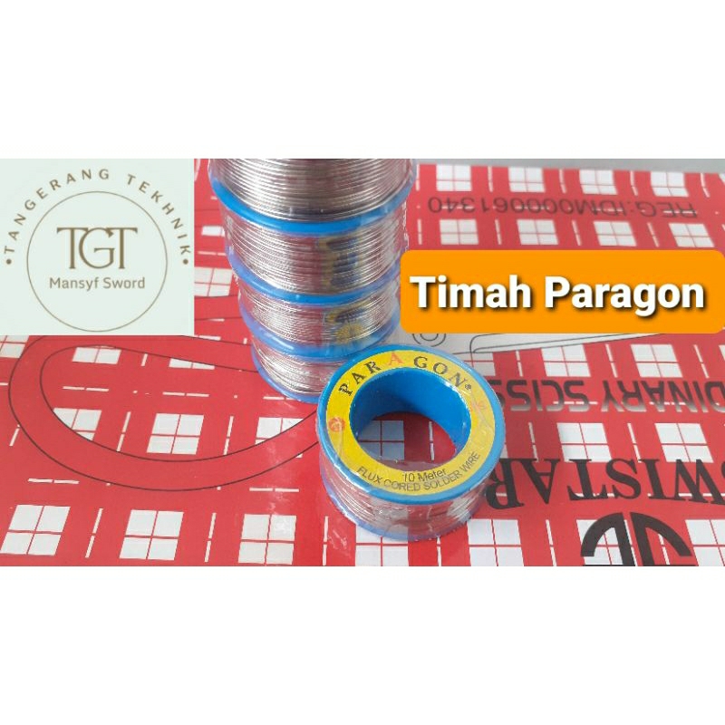 Jual Timah Paragon 10 m Tenol solder merek Paragon 0,8 mm | Shopee ...
