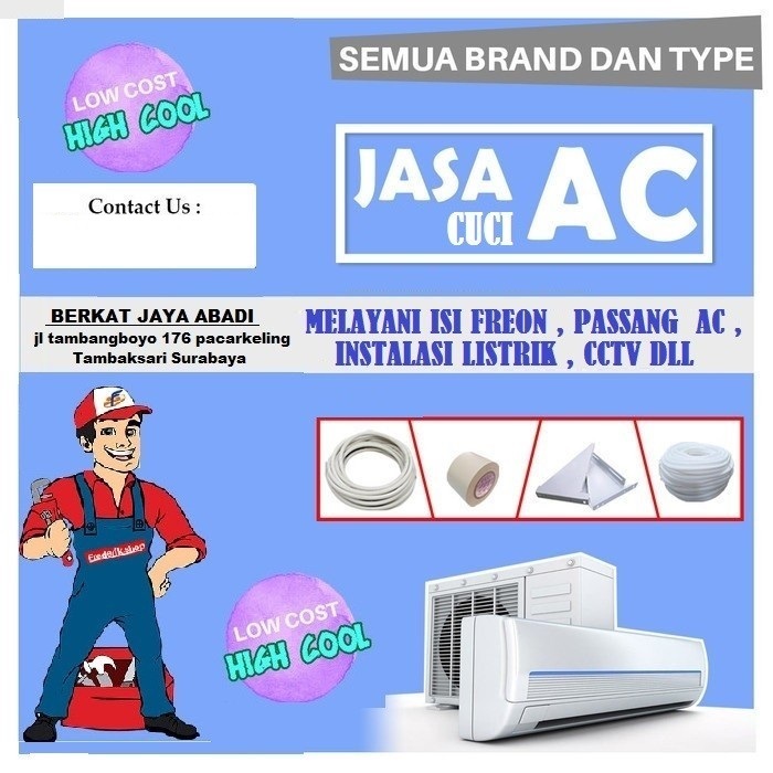 Jual JASA CUCI AC / JASA CLEANING AC (MINIMAL CUCI 2 UNIT) | Shopee ...
