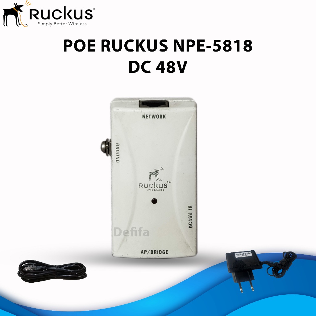 Jual POE Injector Ruckus NPE-5818 Gigabit Power Over Ethernet 48 Volt ...