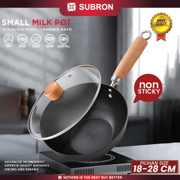 Jual SUBRON Panci Susu Anti Lengket 18CM 20CM 22CM 24CM 26CM 28CM Milk ...