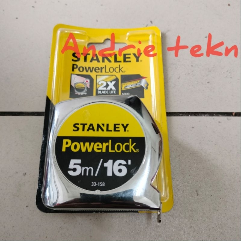 Jual Meteran stanley 5 meter pawerlock tape ruli | Shopee Indonesia