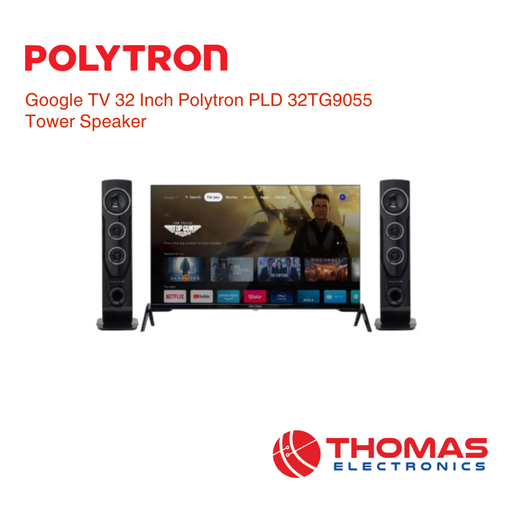 Jual Google TV 32 Inch Polytron PLD 32TG9055 32 TG 9055 Tower Speaker ...