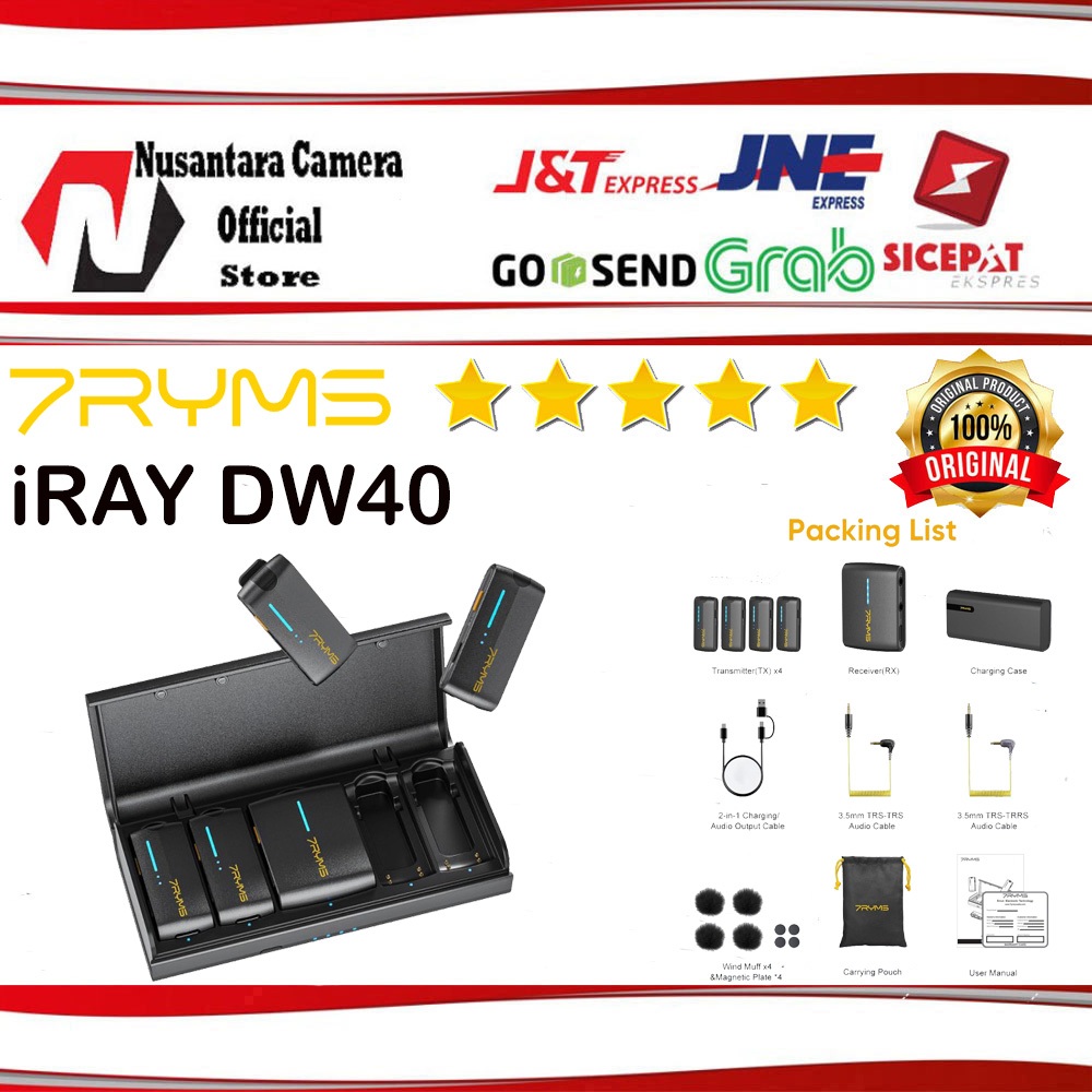 Jual 7Ryms - iRAY DW40 Ultra Compact Four-Channel Wireless Microphone System | Shopee Indonesia