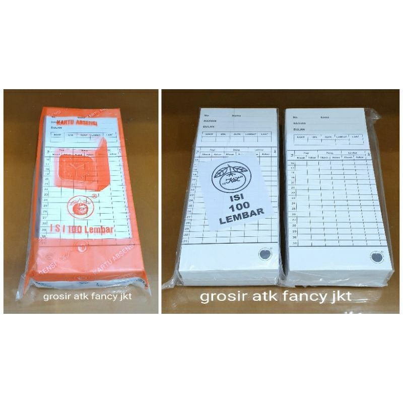 Jual Kartu Absen Absensi Amano Apel Jeruk Ceklok / Check Clock ( 1 pak ...