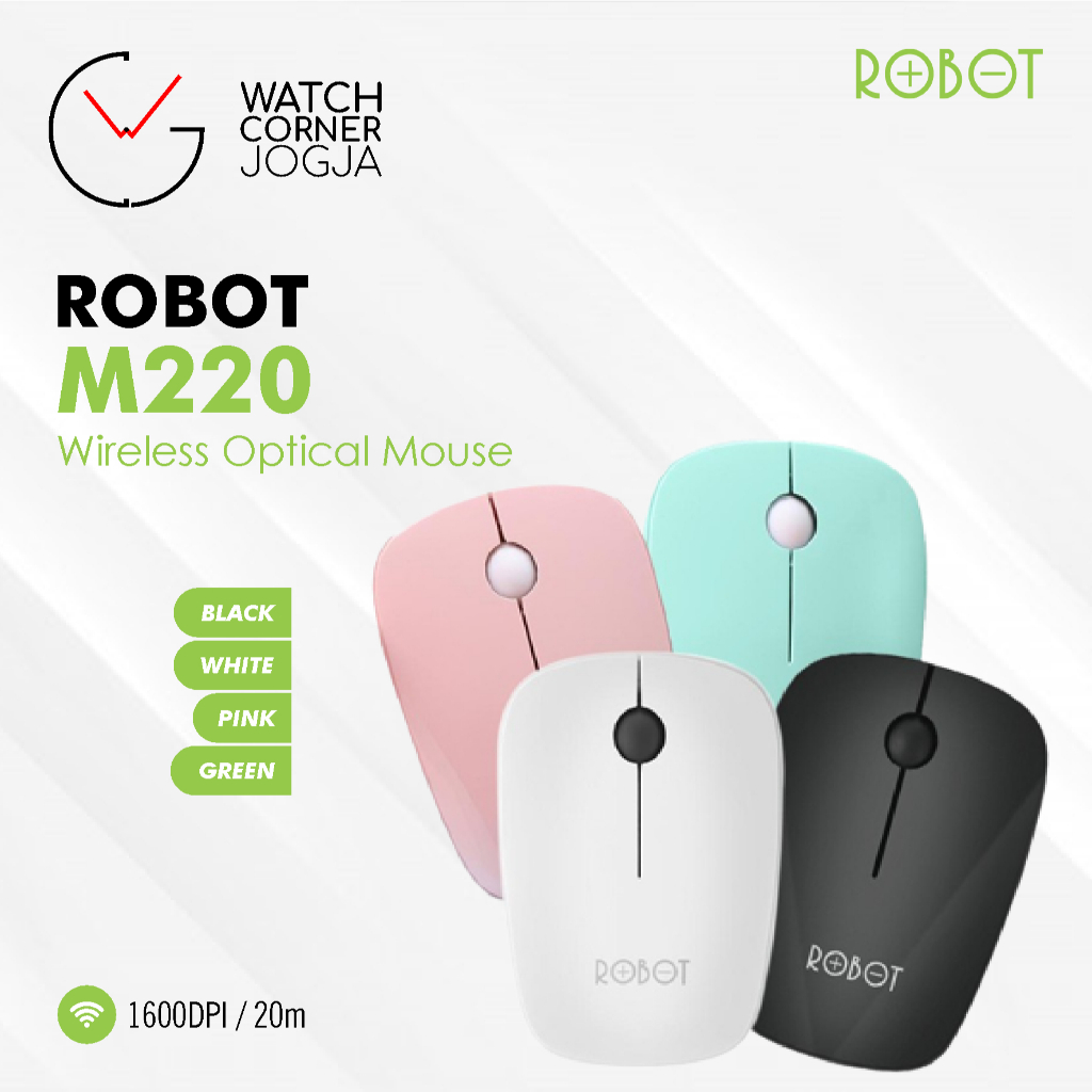 Jual ROBOT M220 2.4G Wireless Optical Mouse - Garansi Resmi 1 Tahun ...