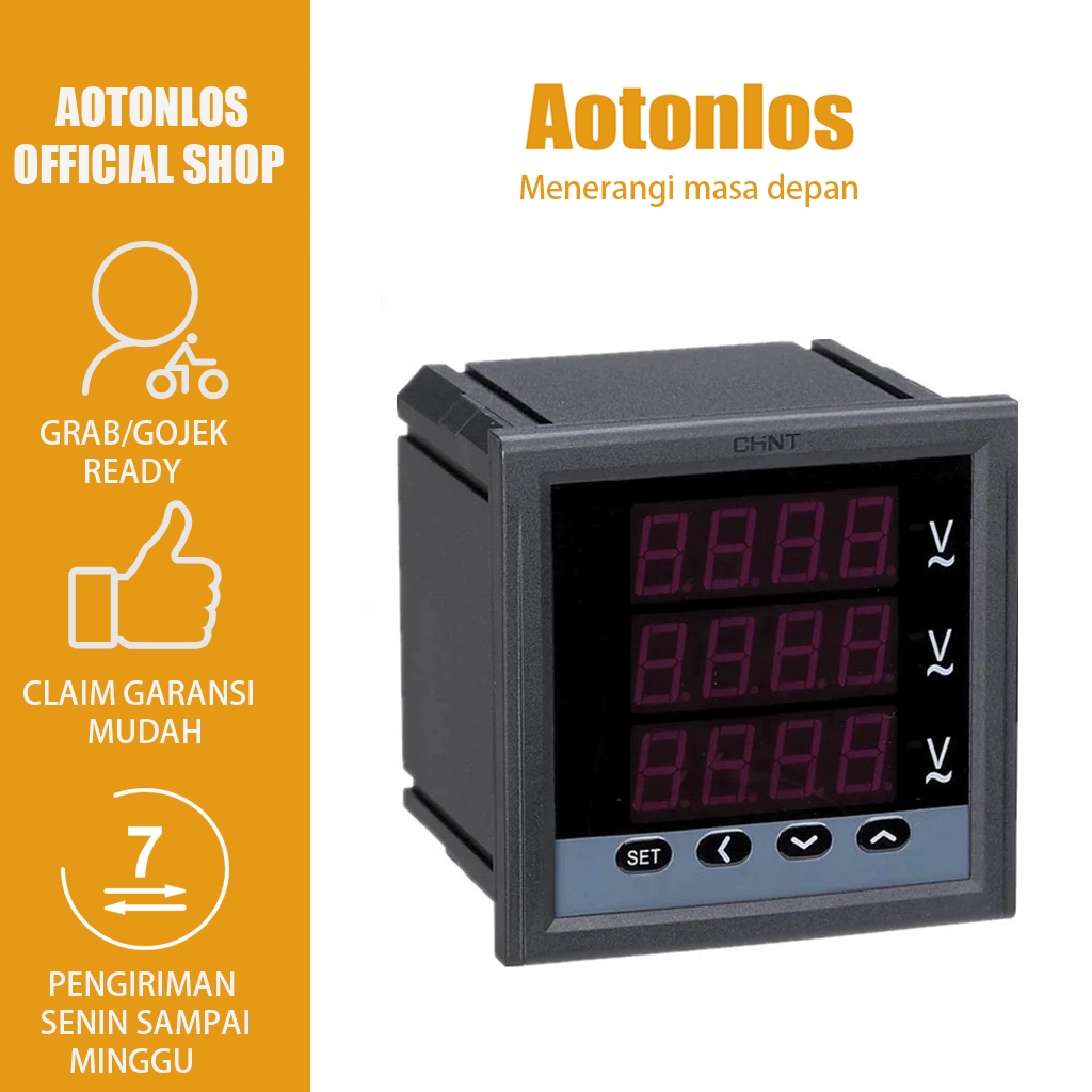 Jual CHINT - Power Meter CHINT Multi Fungsi Multifunction Ampere Volt HZ Meter Digital 1 Phase 3 ...