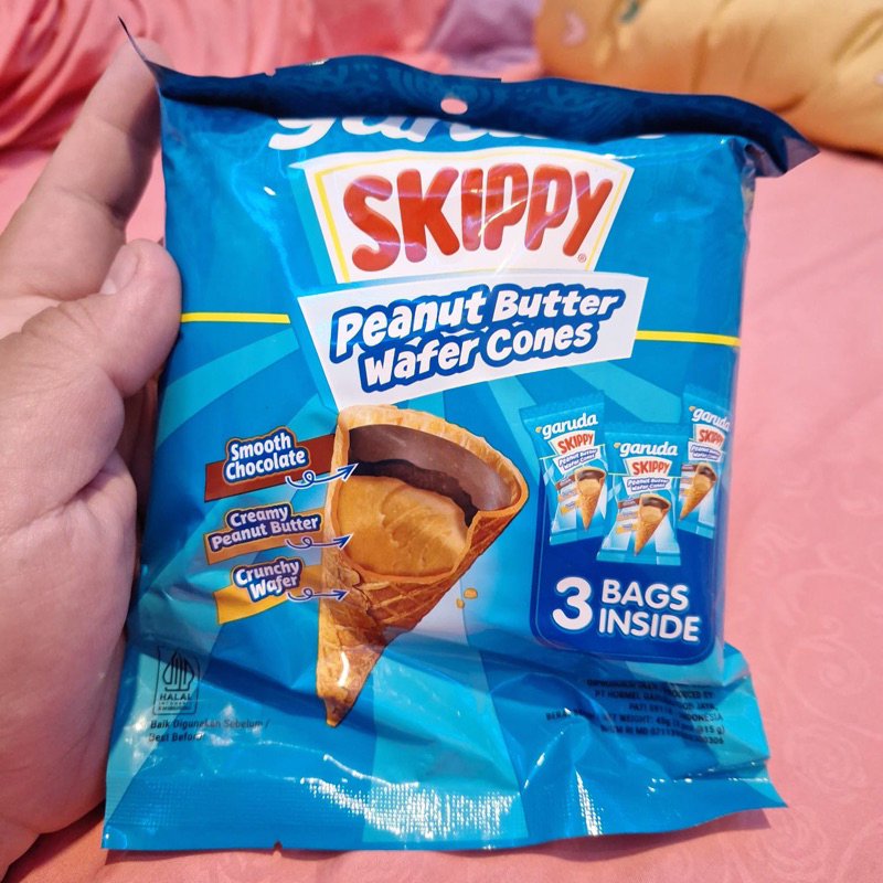 Jual GARUDA Skippy Peanut Butter Wafer Cones 3x15gram | Shopee Indonesia