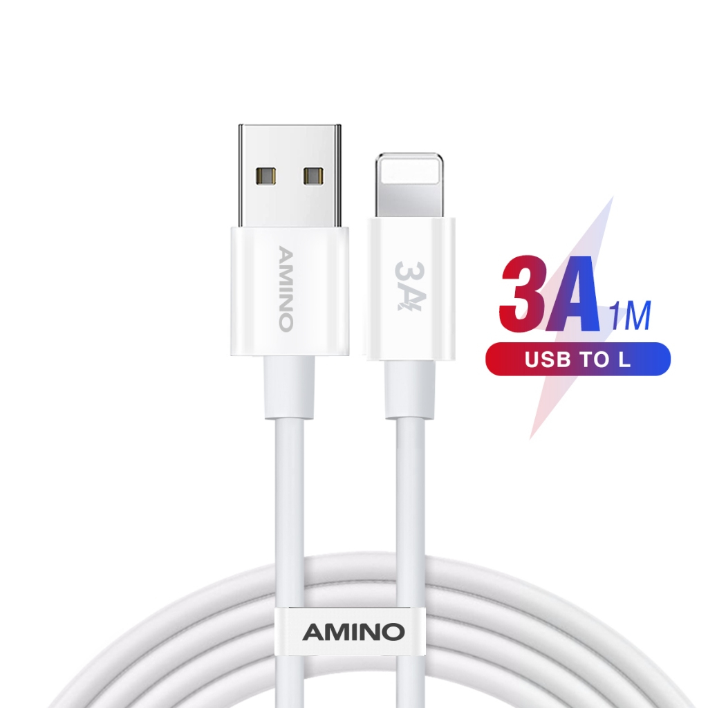 Jual AMINO Kabel Data Untuk Iphone 2.4A Cable data Fast Charger 1M 2M ...