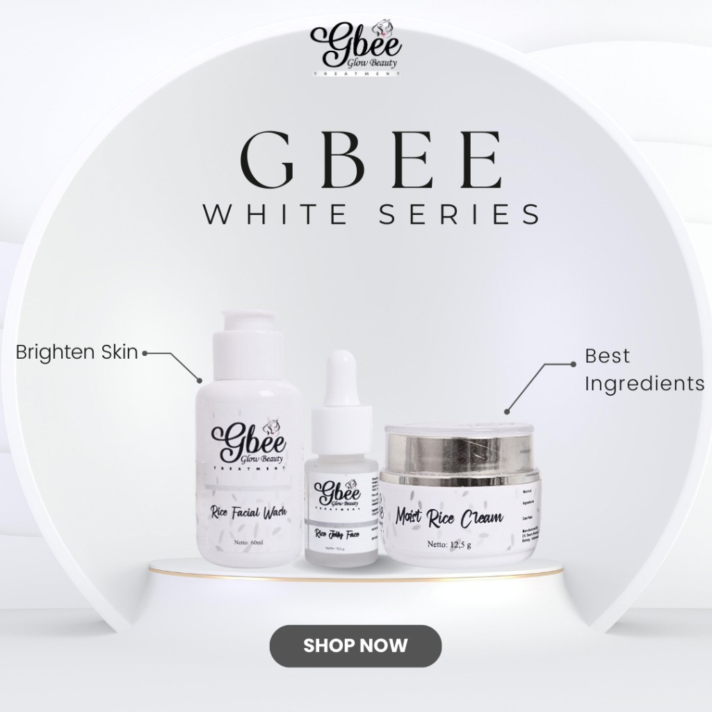 Jual Gbee Glow Beauty White Series | Rice Face Wash 60 ml | Jelly Face Serum 15Ml | Moist Rice ...