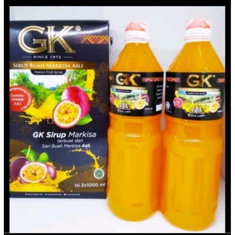 Jual sirop GK super Quality rasa markisa 1botol 2L | Shopee Indonesia