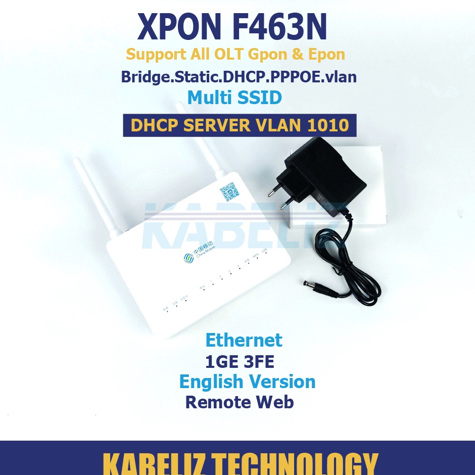 Jual ONU XPON ZTE F463N F663NV3 SUPPORT ALL OLT EPON DAN ALL OLT GPON ...