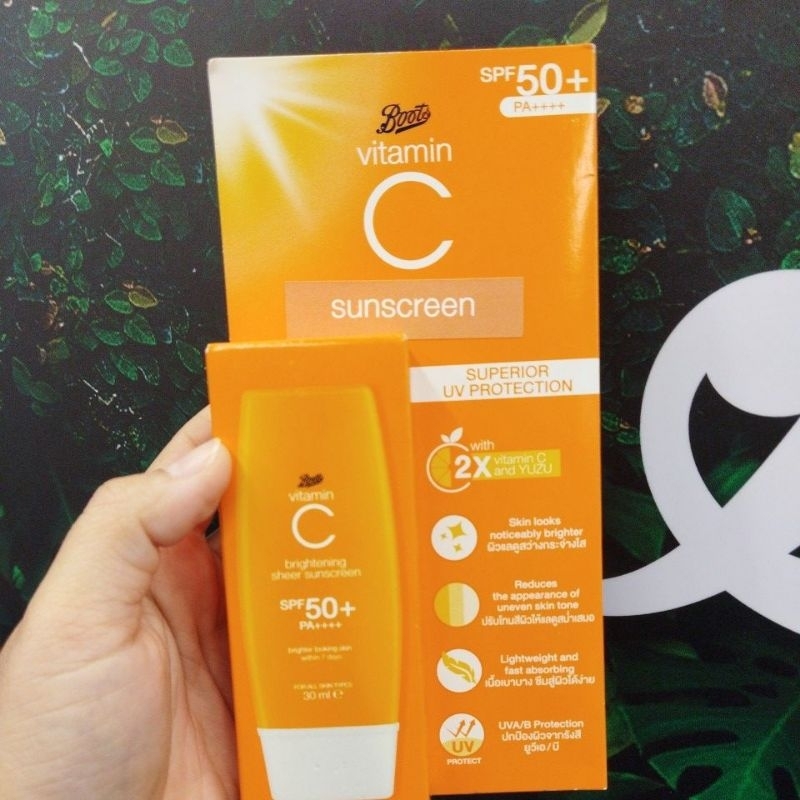 Jual BOOTS VIT C SUNSCREEN SPF 50+ 30ML | Shopee Indonesia