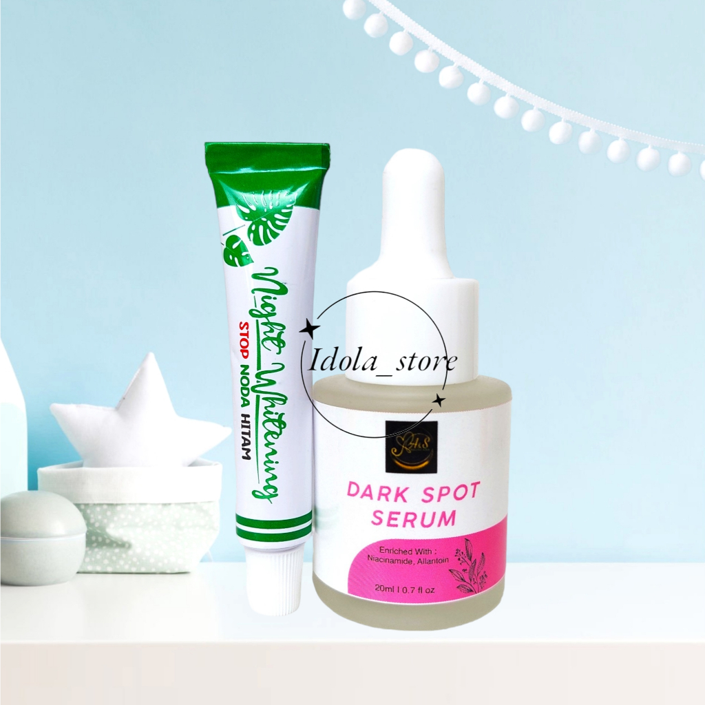 Jual Paket 2 in 1 - Liz Skincare ( Dark Spot Serum + Whitening Cream ( Perawatan Wajah Flek ...