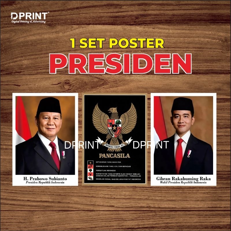 Jual Poster Presiden dan Wakil Presiden ( Prabowo-Gibran ) | Shopee Indonesia