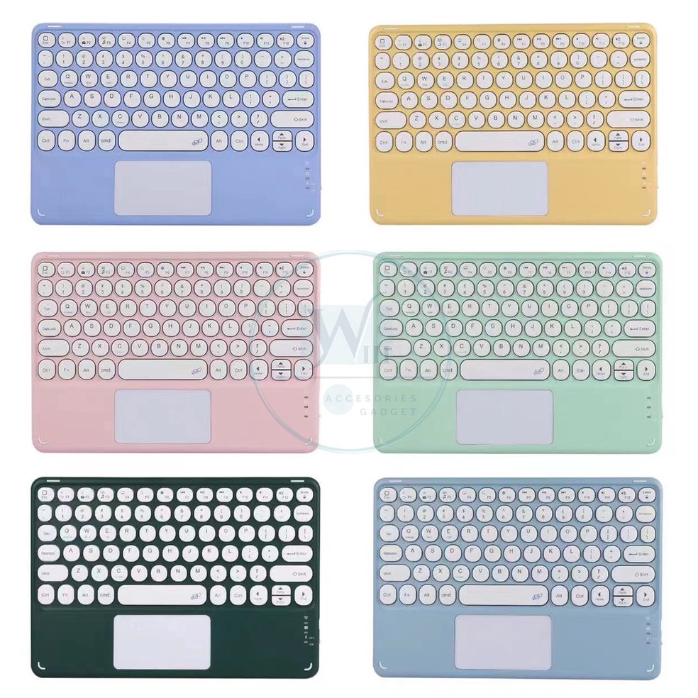 Jual KEYBOARD TOUCHPAD BLUETOOTH 3 UKURAN 9 1 11 SUPER TIPIS SUPPORT ...