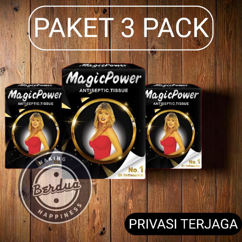 Jual PAKET TISU MAGIC POWER 3 PACK 18pcs TISSUE MAGIC PRIA TAHAN LAMA ...