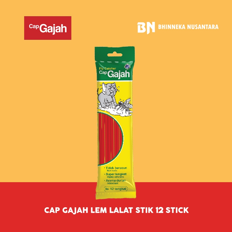 Jual Cap Gajah Lem Lalat Stik [12 Stick] | Shopee Indonesia
