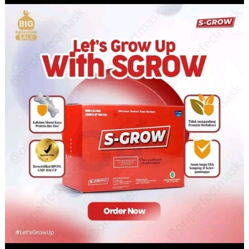 Jual S GROW SUSU PENINGGI BADAN ORIGINAL | Shopee Indonesia
