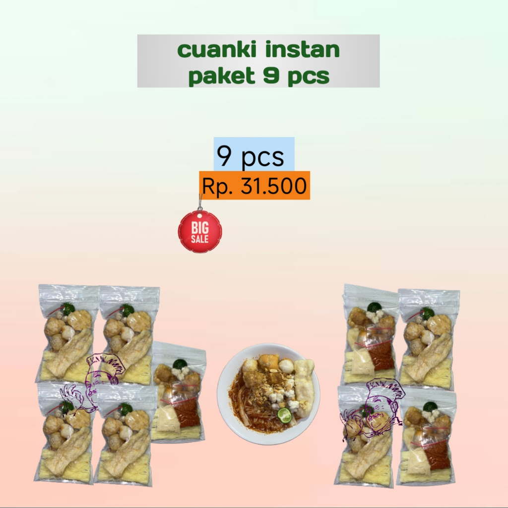 Jual cuanki instan paket 9 pcs / cuanki / cuanki isi 9 pcs | Shopee ...