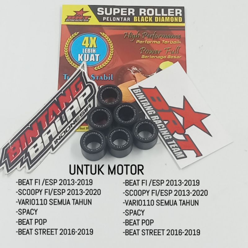 Jual BRT ORIGINAL ROLLER ECERAN BRT SENTUL BEAT Fi SCOOPY ESP VARIO 110 8 9 10 11 12 13 GRAM ...