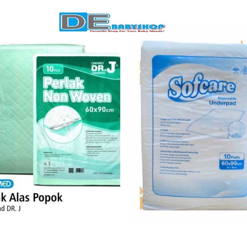 Jual KF7 Underpad DrJ Onemed Underpad SOFTCARE Alas Perlak Under Pad Isi 1pcs 6 X 9cm | Shopee ...