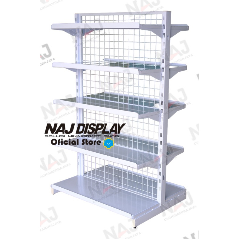 Jual RAK MINIMARKET DOBLE STAR 5 SUSUN WARNA FULL PUTIH READY STOK ...