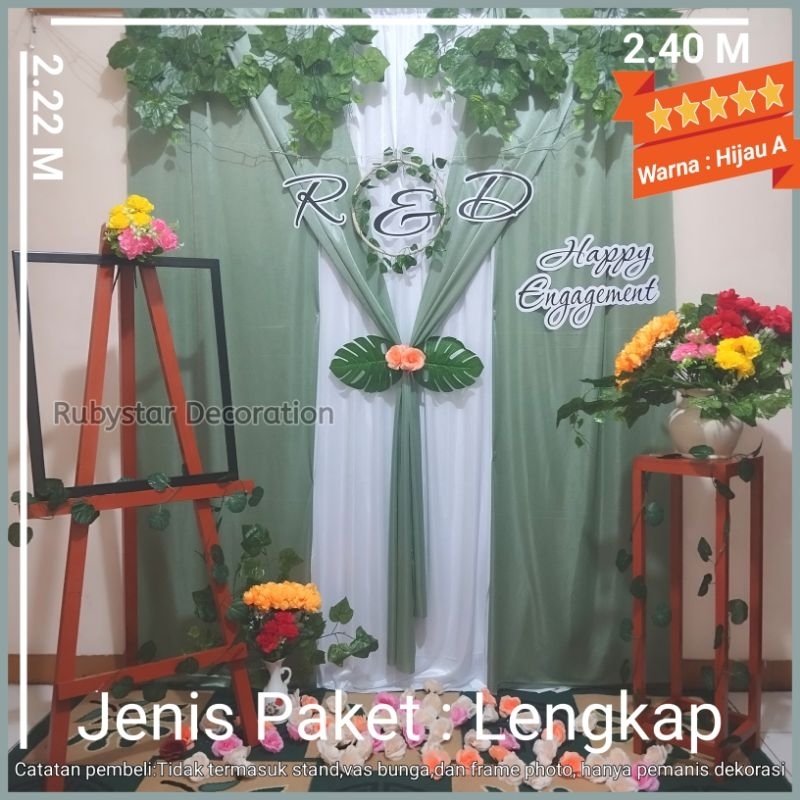 Jual Backdrop lamaran/engagement nikahan/wedding aqiqahan/tasyakuran ...