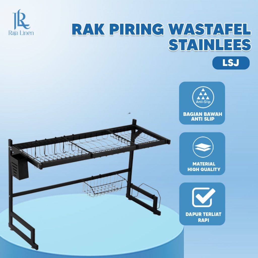 Jual RAK PIRING Wastafel Stainlees Hitam Rak Dapur - RAJA LINEN ...