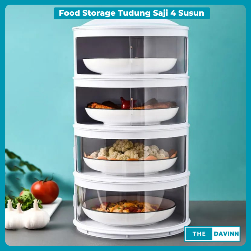 Jual Tudung Saji 4 Susun Food Storage Rack Rak Tempat Penyimpanan ...