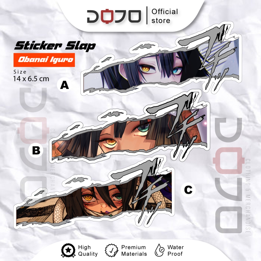 Jual Sticker VINYL Kimeetsu No Yaiba Obanai Iguro motor mobil notebook ...