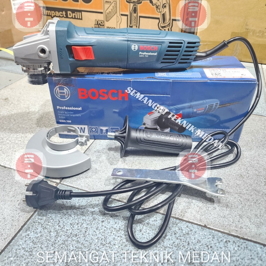 Jual GWS700 MESIN GERINDA GRENDA TANGAN ANGLE GRINDER 4" 700 WATT BOSCH ...
