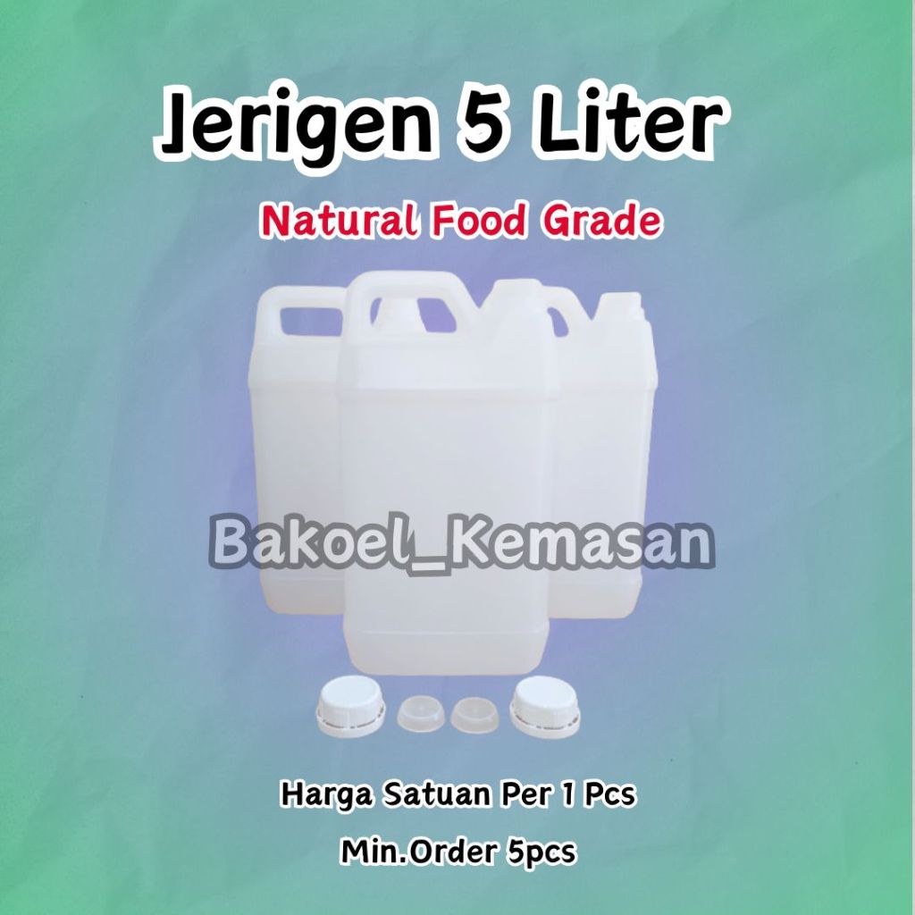 Jual JIRIGEN 5 LITER PREMIUM TEBAL/ JURIGEN MINYAK / JERIGEN AIR 5 ...