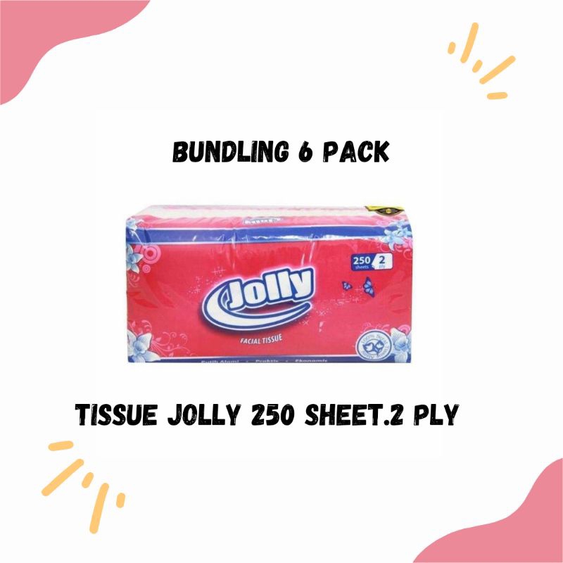 Jual Tissue Facial Jolly 250 sheet 2 ply (paket 6 pack) | Shopee Indonesia