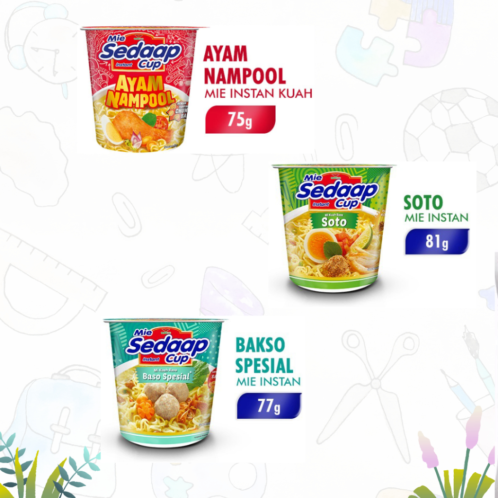 Jual MIE SEDAAP CUP ALL VARIAN [12pcs x 75gr ] KARTON | Shopee Indonesia