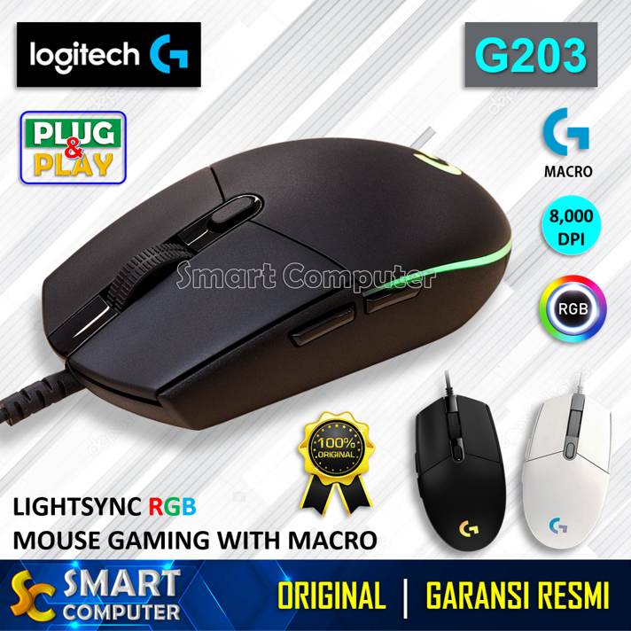 Jual Logitech G203 Lightsync Mouse Gaming Original Garansi Resmi ...
