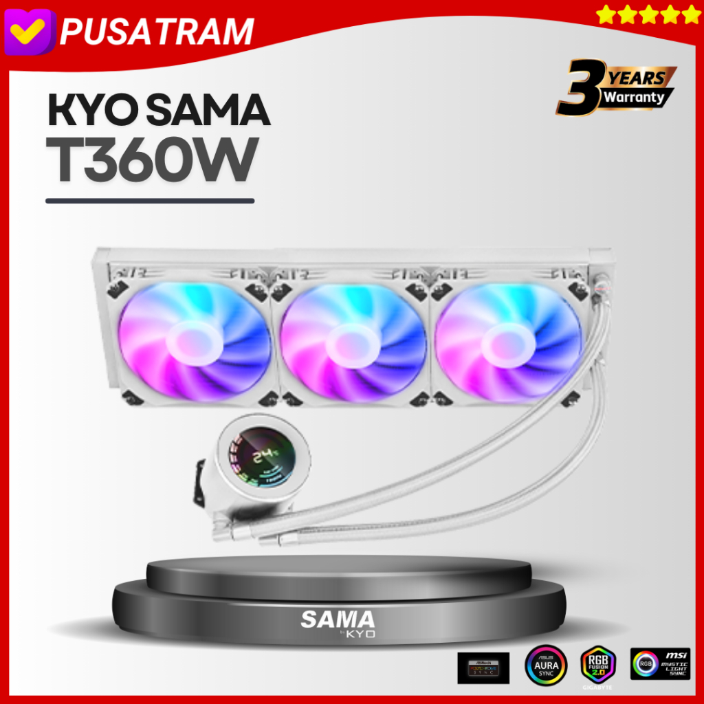 Jual KYO SAMA T360W ARGB AIO Liquid Cooling 360mm AIO 360 GARANSI RESMI ...