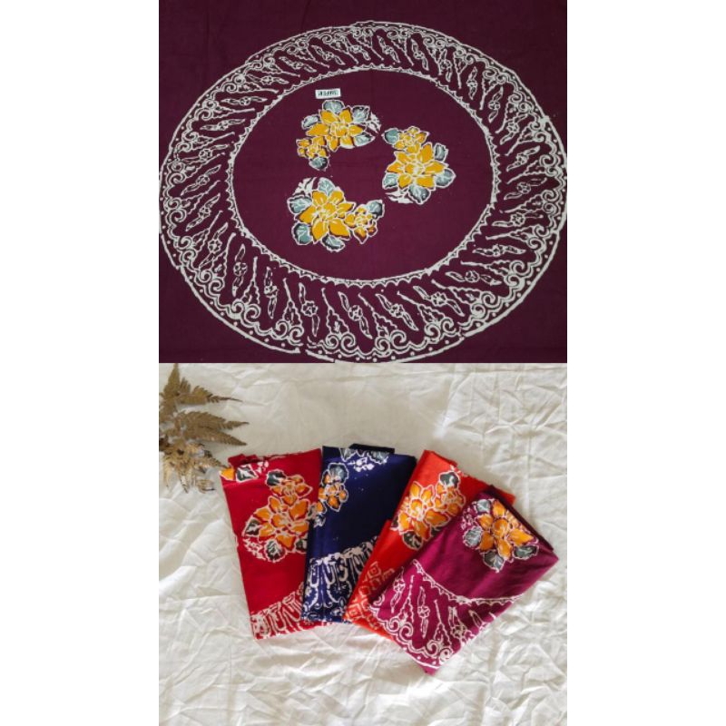 Jual TAPLAK MEJA KERJA/GURU/KANTOR BATIK CAP BAHAN KATUN UKURAN 90X90 ...