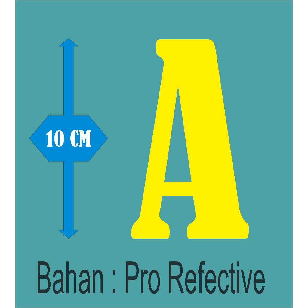 Jual CUTTING STICKER ALFABET HURUF HURUF KUNING 10 CM | Shopee Indonesia
