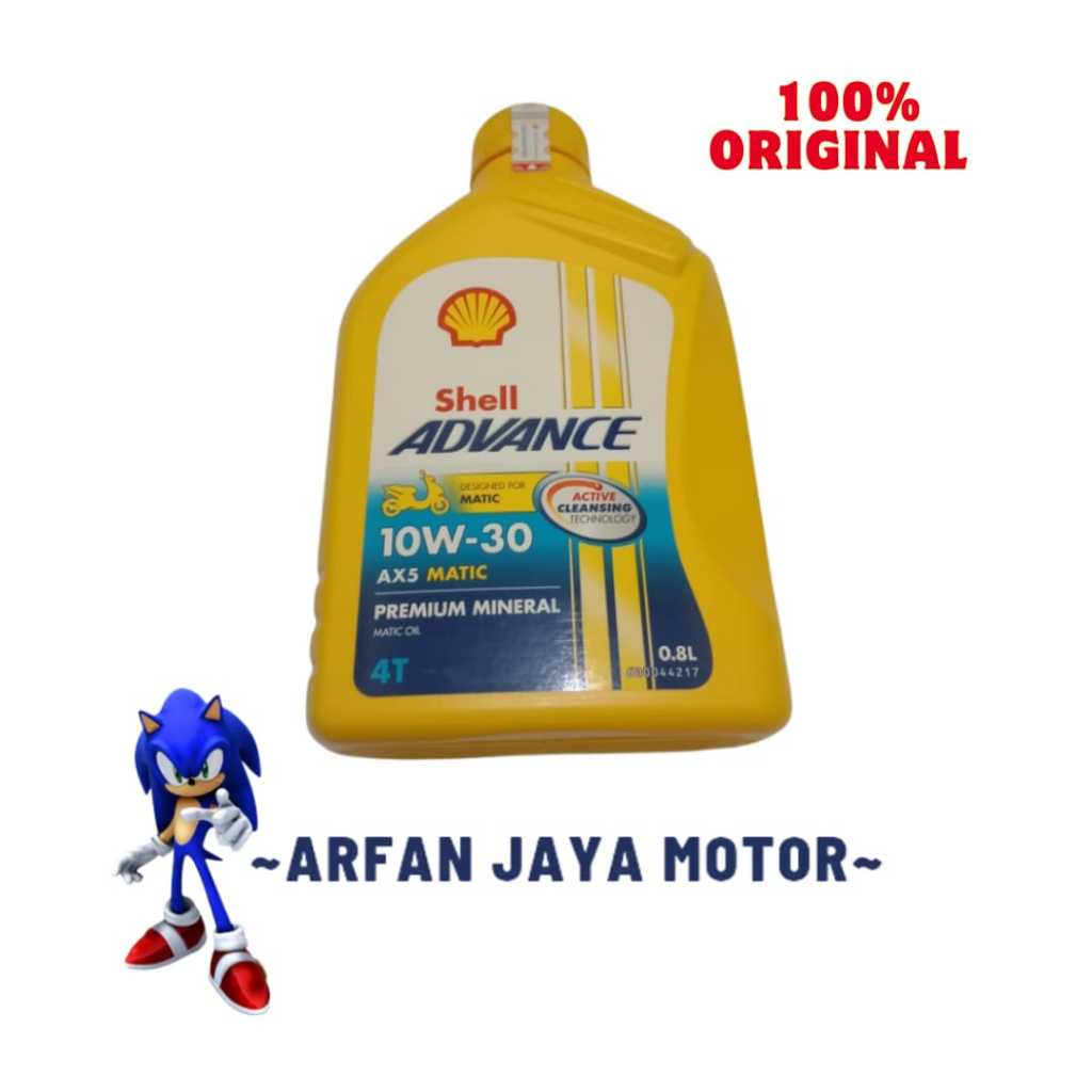Jual OLI SHELL ADVANCE MATIC AX5 0.8L 10W-30 ORIGINAL MOTOR ALL MATIC ...