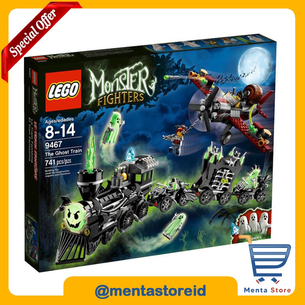 Jual LEGO Monster Fighters # 9467 The Ghost Train Prison Airplane Hero ...